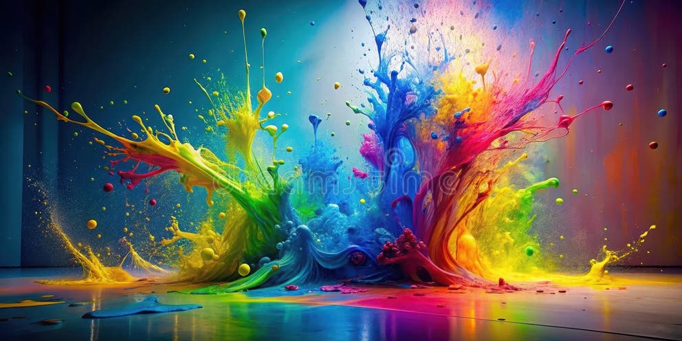 Vibrant Spectrum of Exploding Hues a Dynamic Composition of Intertwined ...