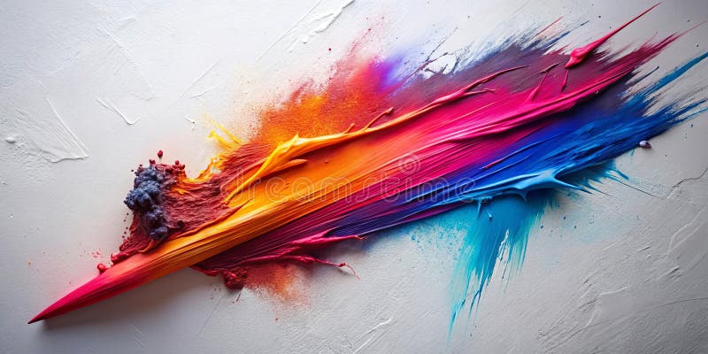 Vibrant Spectrum of Expressive Paint Strokes on Textured Surface ...