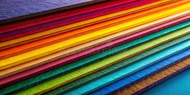 Vibrant Spectrum of Layered Colorful Material Samples Showcasing a ...