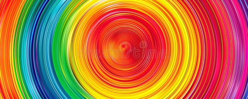 Vibrant Spectrum Rings Forming a Dynamic Circular Pattern, Ideal for ...