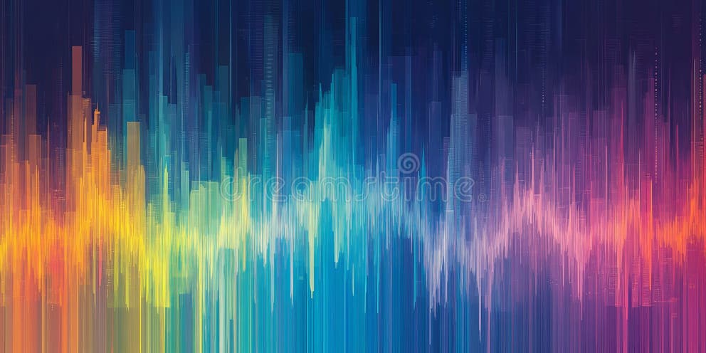 Vibrant Spectrum Waveform: Exploring Dynamic Color Patterns in Digital ...