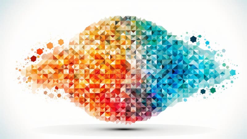 Vibrant Speech Balloon Graphic Design with Geometric Patterns for ...