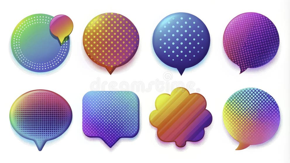 Vibrant Speech Bubble Design Elements a Colorful Collection for Modern ...
