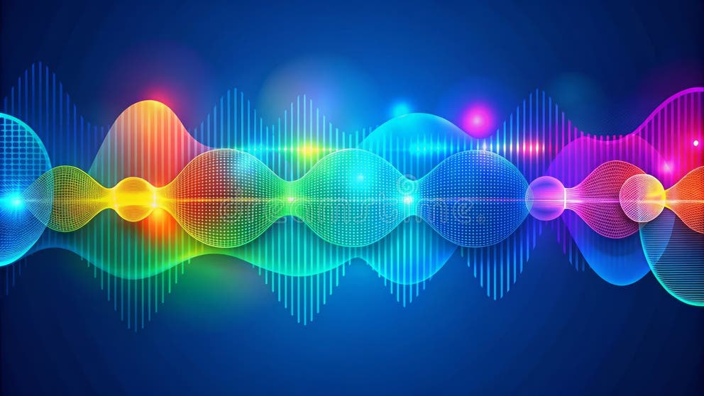 Vibrant Speech Bubbles and Abstract Waveform Pattern a Colorful Visual ...