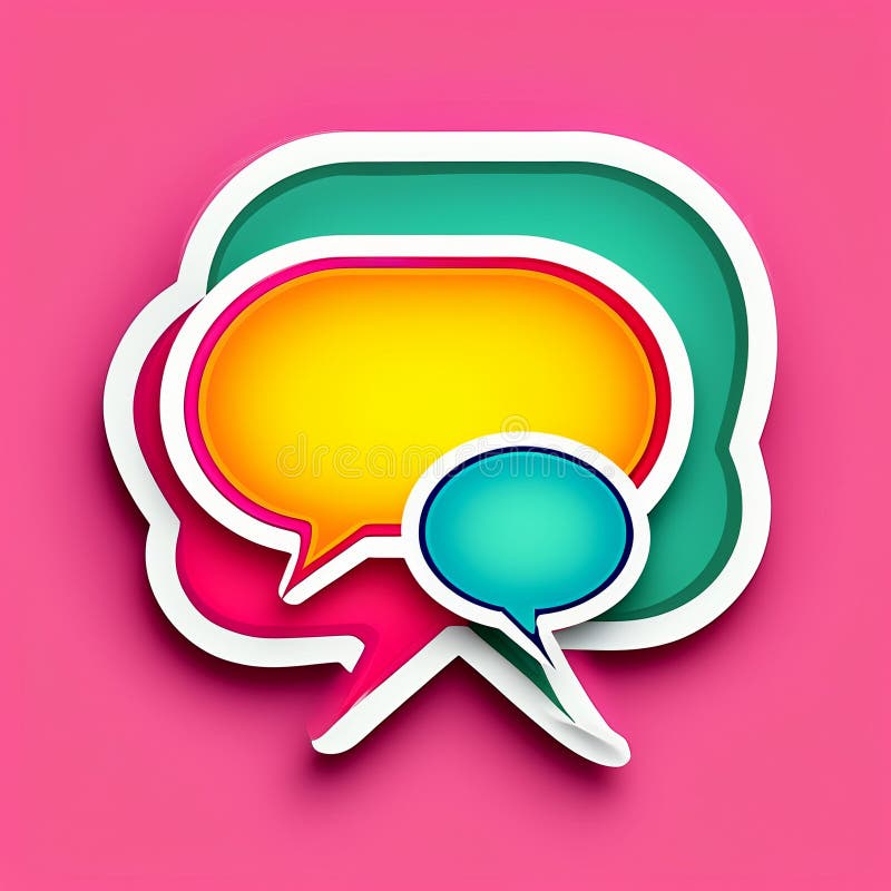 Vibrant Speech Bubbles Symbolize Communication and Expression Stock ...