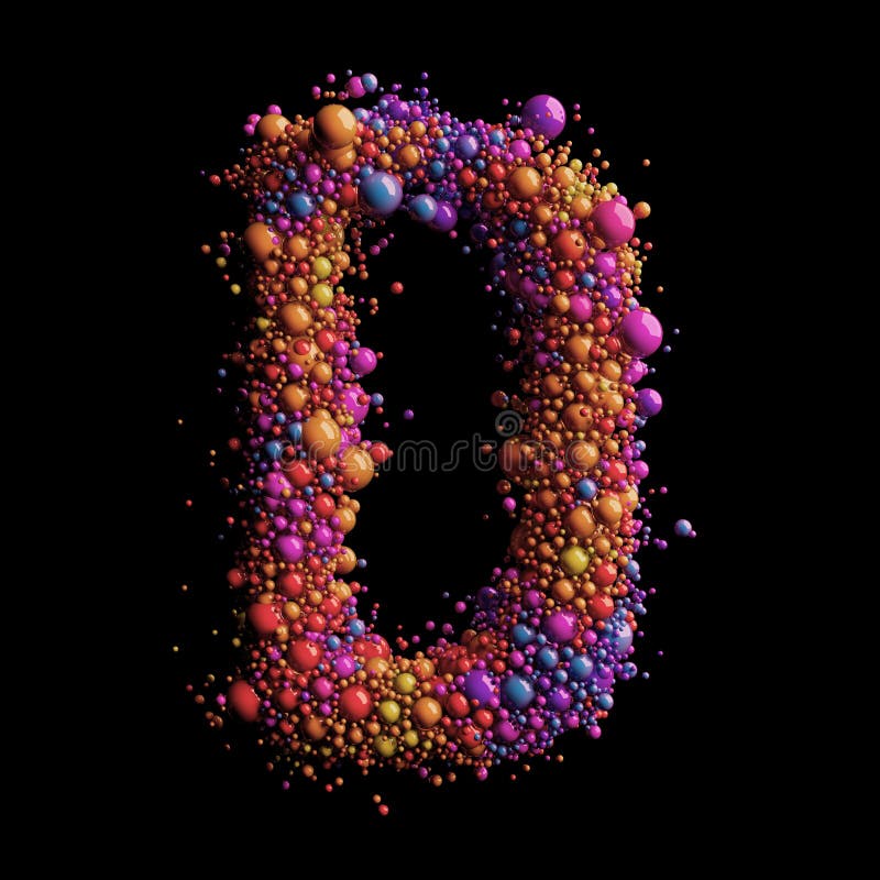 Vibrant Sphere D a Colorful Three-Dimensional Composition on Black ...