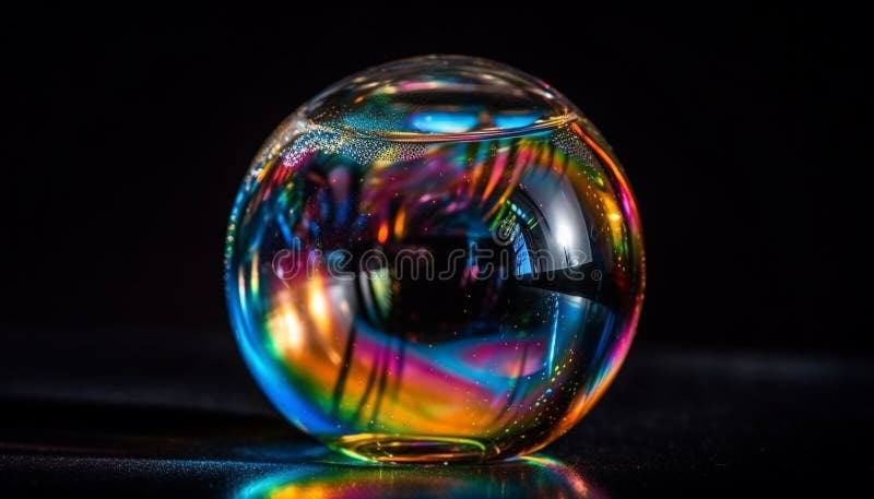 Vibrant Sphere Reflects Nature Beauty in a Translucent Glass Material ...