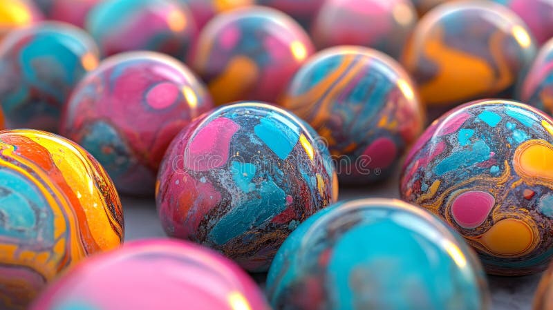 Vibrant Spheres of Light Form Exciting Patterns in a Colorful Show ...