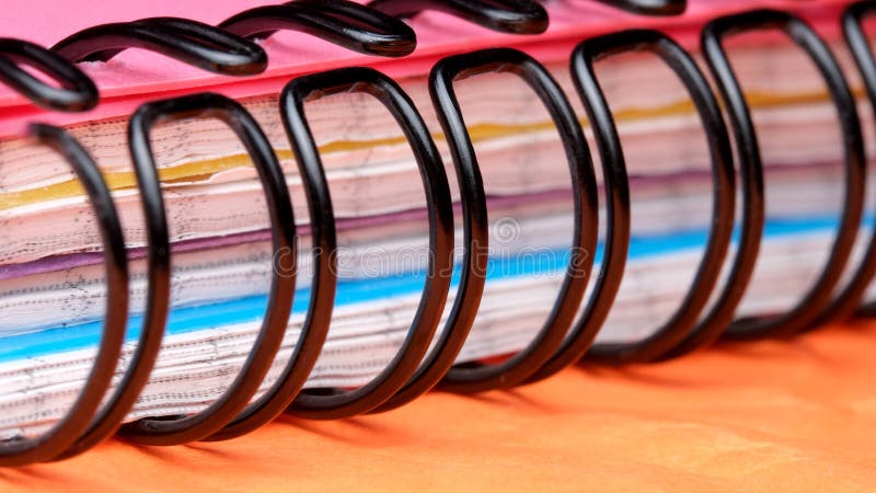 Vibrant Spiral-bound Notebook Stock Image - Image of learning ...