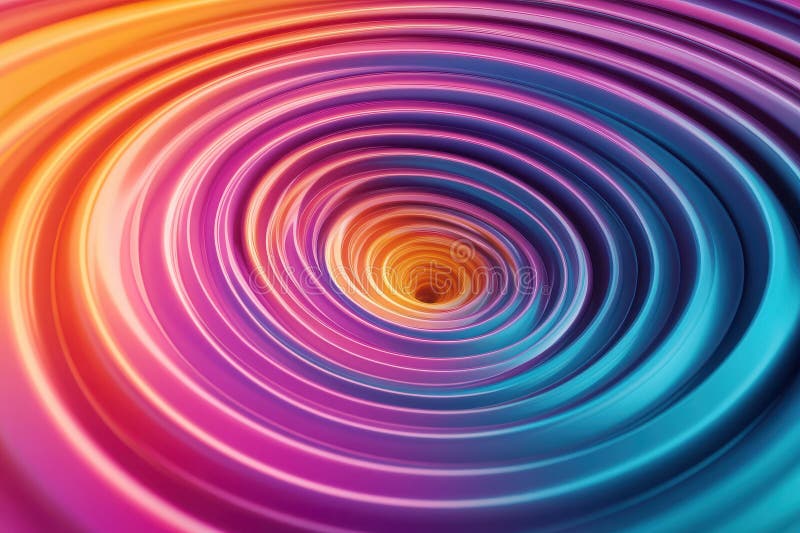 Vibrant Spiral Design with Concentric Patterns Stock Illustration ...