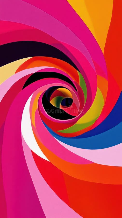 A Vibrant Spiral Design Featuring a Mix of Colors, Creating a Hypnotic ...