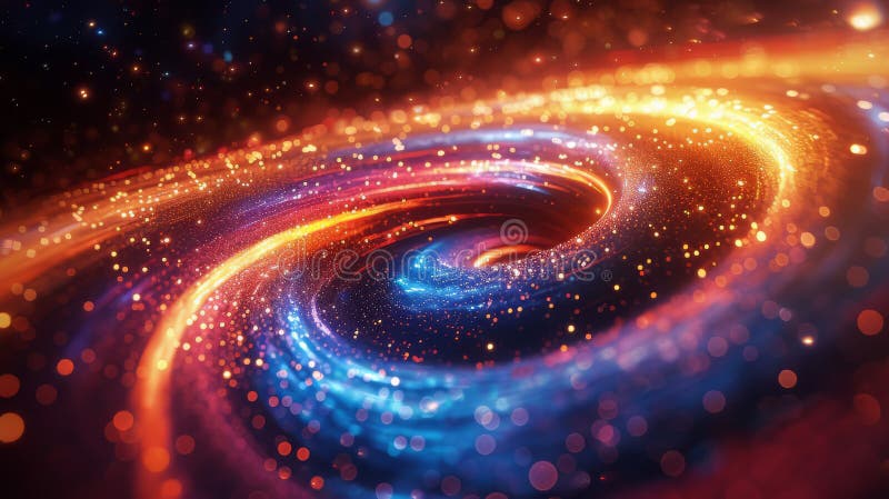Colorful Spiral of Light in Space Stock Image - Image of spiral ...