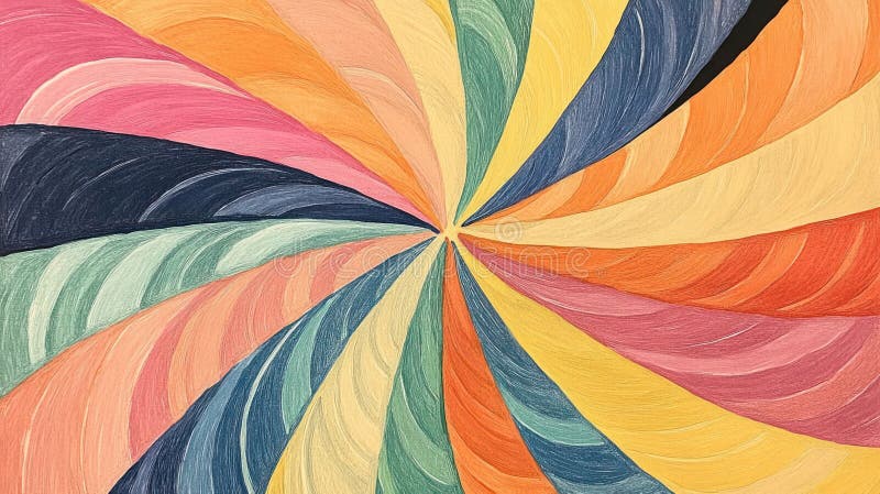 A Vibrant Spiral Pattern Featuring a Mix of Colors Radiating from a ...