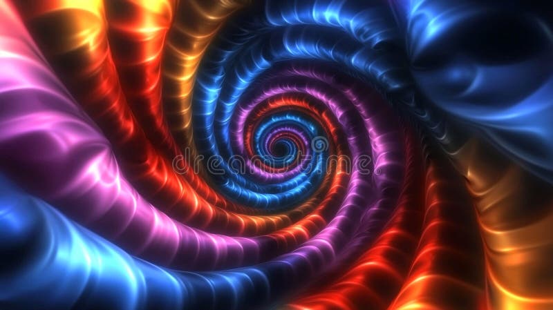 Vibrant Spiral Pattern with Multi-colored Psychedelic Hues Creates an ...