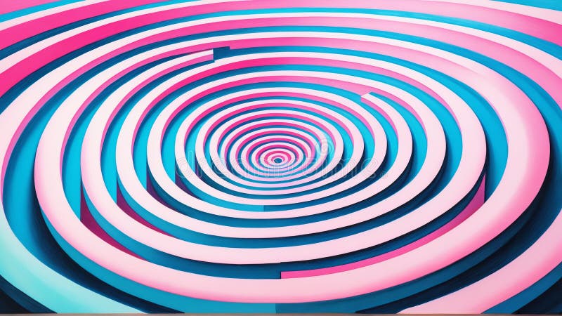 Vibrant Spiral Pattern in Pink and Blue Hues Stock Photo - Image of ...