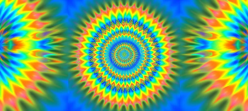 Vibrant Spiraling Moire Pattern Optical Illusion Creating Mesmerizing ...