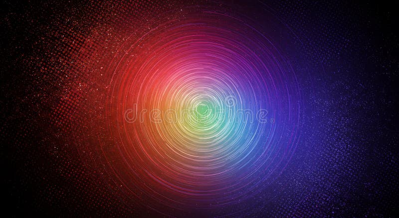 A Vibrant, Spirographic Pattern Features a Central Swirl of Rainbow ...