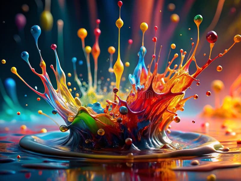 Vibrant Splash Art a Masterful Deep Focus Composition Explores the ...