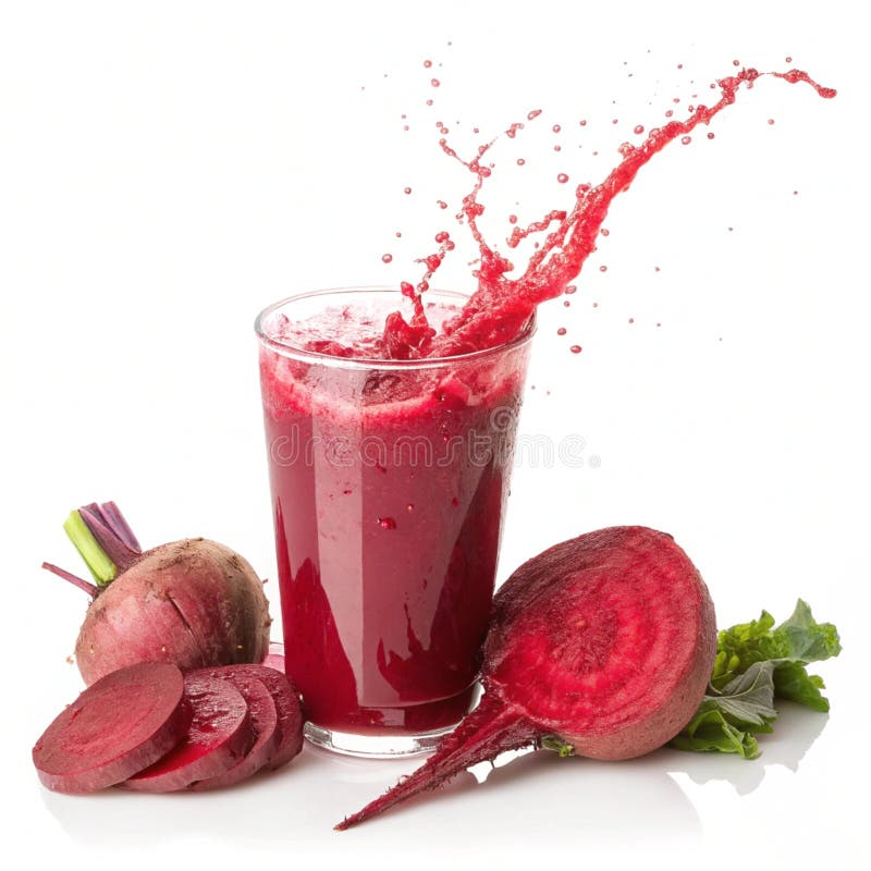 Beet Juice Splash Isolated on White Background Stock Illustration ...