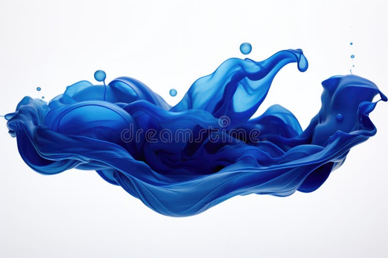 A Vibrant Splash of Blue Liquid on a Clean White Background. Perfect ...