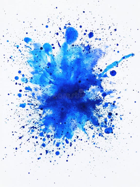 Blue Paint Explosion stock photo. Image of splatter - 385546474