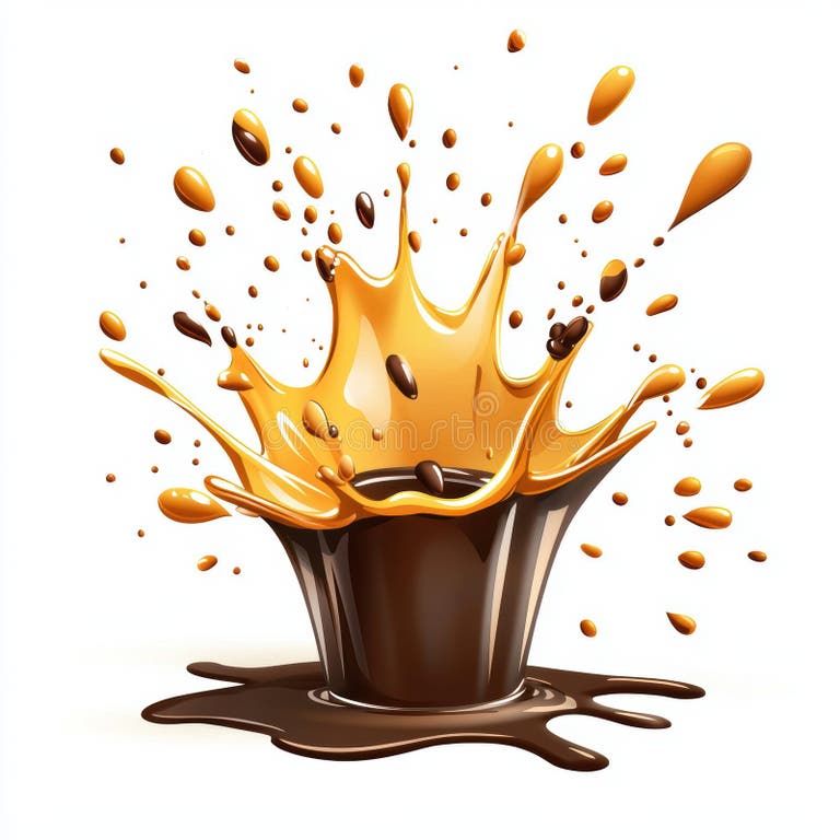 Vibrant Splash of Chocolate Liquid Creates Exciting Visual, Showcasing ...