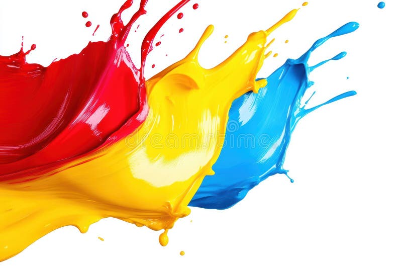 A Vibrant Splash of Color on a Clean White Surface Creates an Eye ...