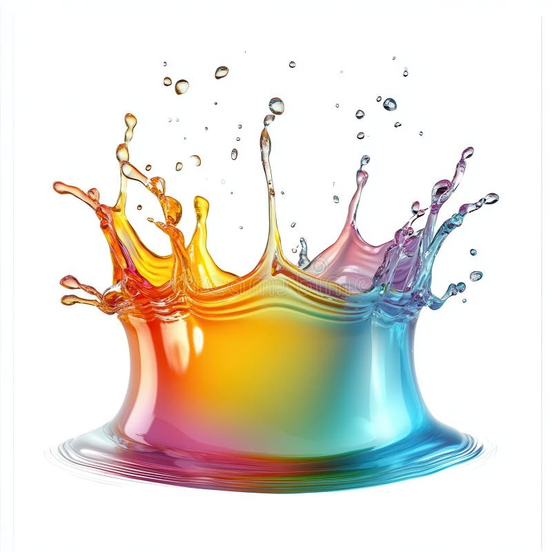 A Vibrant Splash of Colored Liquid, Illustrating Motion and Fluid ...