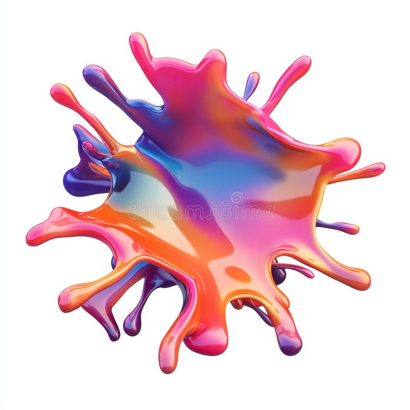 A Vibrant Splash of Colorful Liquid with Dynamic Shapes and Gradients ...