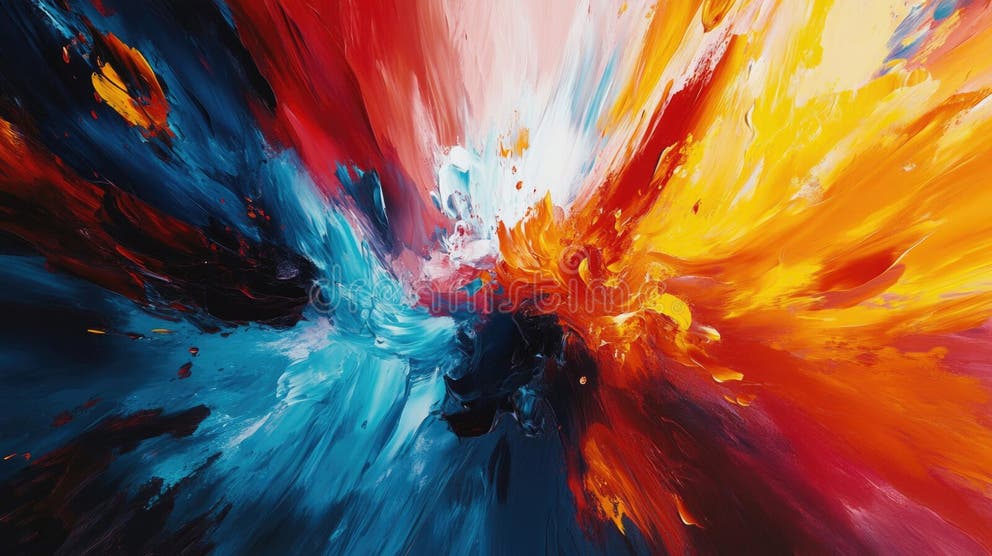 A Vibrant Splash of Colors from a Burst of Paint Stock Photo - Image of ...