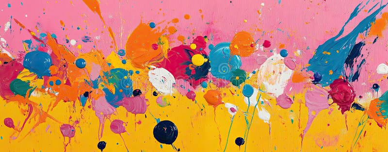 Vibrant Splash of Colors in a Contemporary Abstract Art Style Stock ...