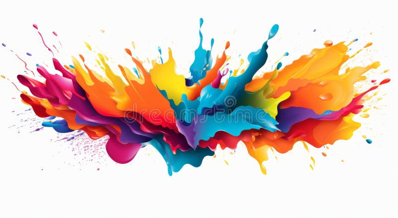 Vibrant Splash of Colors stock illustration. Illustration of design ...