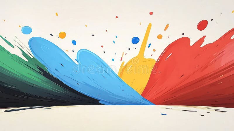 A Vibrant Splash of Colors Creating an Abstract Design Stock ...