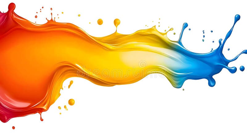 Vibrant Splash of Colors in Fluid Motion Stock Illustration ...