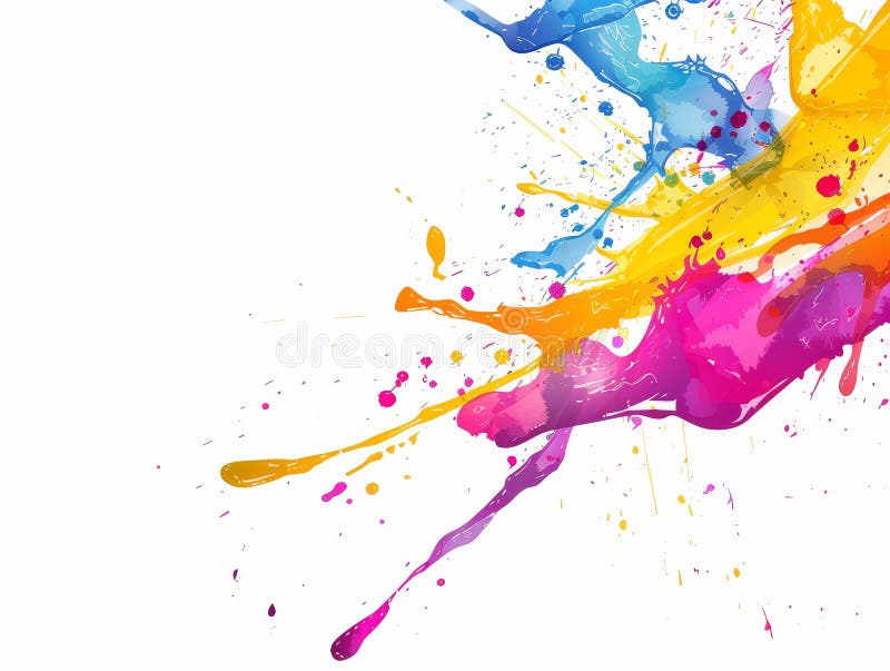 Vibrant Splash of Colors stock illustration. Illustration of multicolor ...