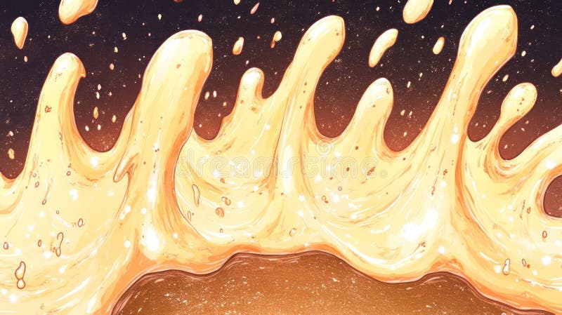 A Vibrant Splash of Liquid, Resembling a Wave, with a Warm Color ...