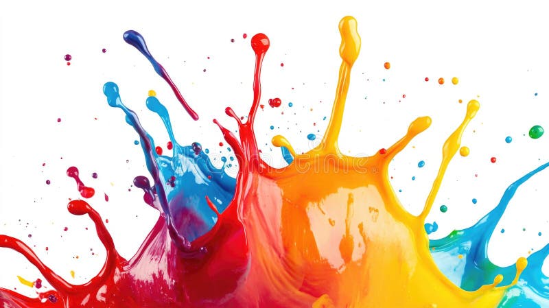 Colorful Paint Splash stock photo. Image of paint, generated - 374071148