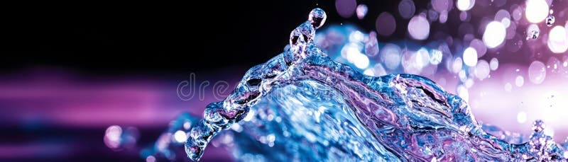 A Vibrant Splash of Water Captured Against a Colorful Background ...