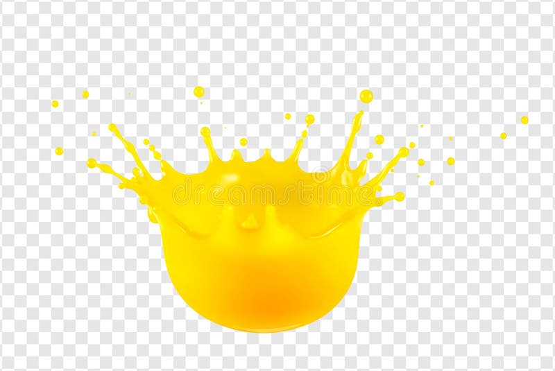 A Vibrant Splash of Yellow Liquid in Motion Against a White Background ...