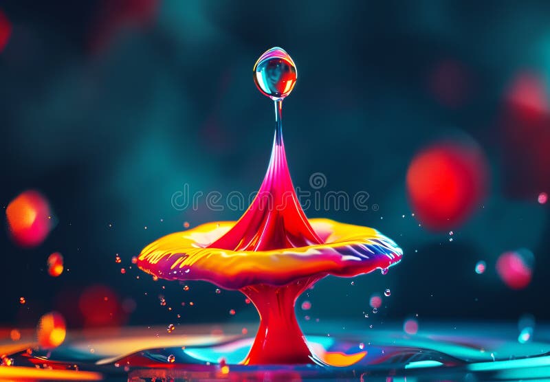 Vibrant Splashes of Paint with Primary Colors Stock Illustration ...
