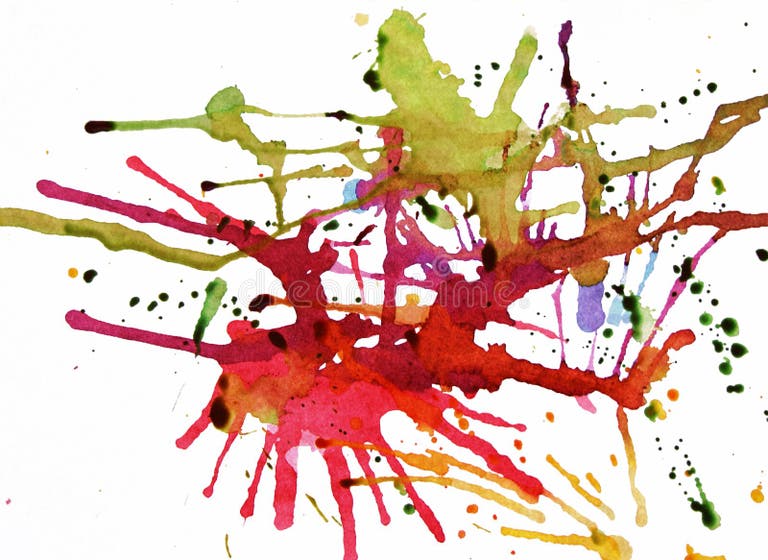 Vibrant Splattered Painting Stock Image - Image of splat, paint: 8168307