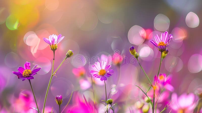 Vibrant Spring Blooms in Ethereal Abstract Pattern for Unique ...