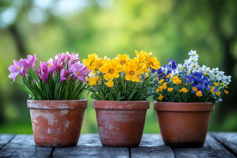 Vibrant Spring Flowers Adding a Touch of Color To a Garden Setting ...