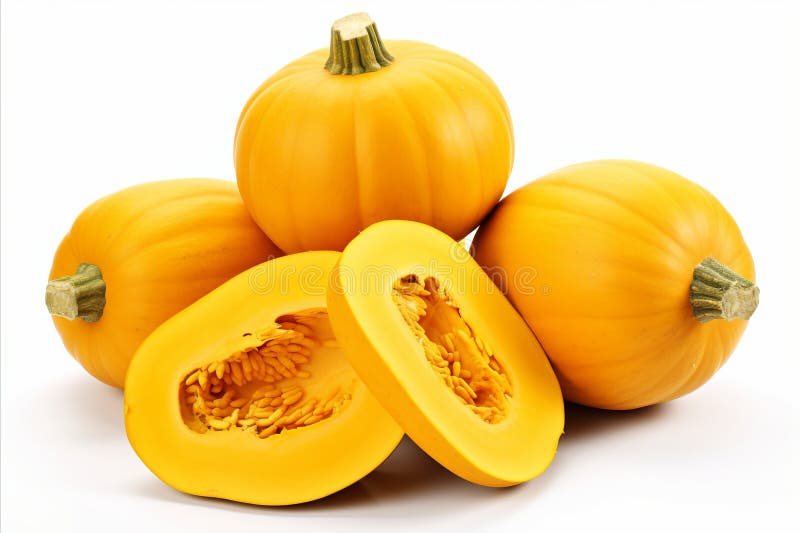 Vibrant Squash on Clean White Backdrop for Eye Catching Visuals in Ads ...