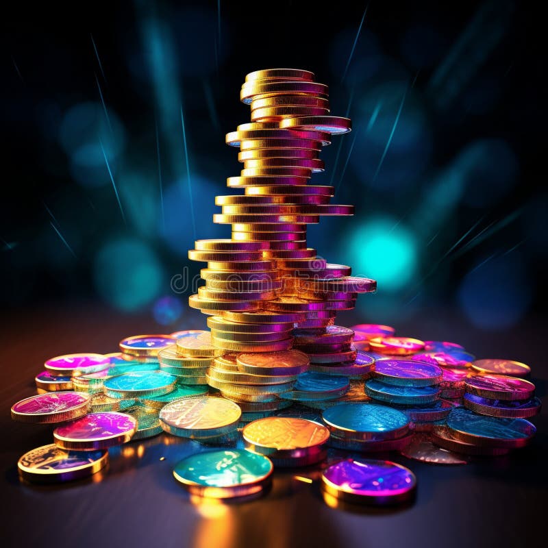 Vibrant Stack of Coins - Mesmerizing Display of Wallpaper Savings Stock ...