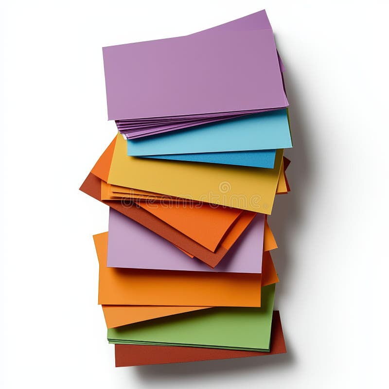 A Vibrant Stack of Colorful Paper Sheets Arranged Neatly Perfect for ...