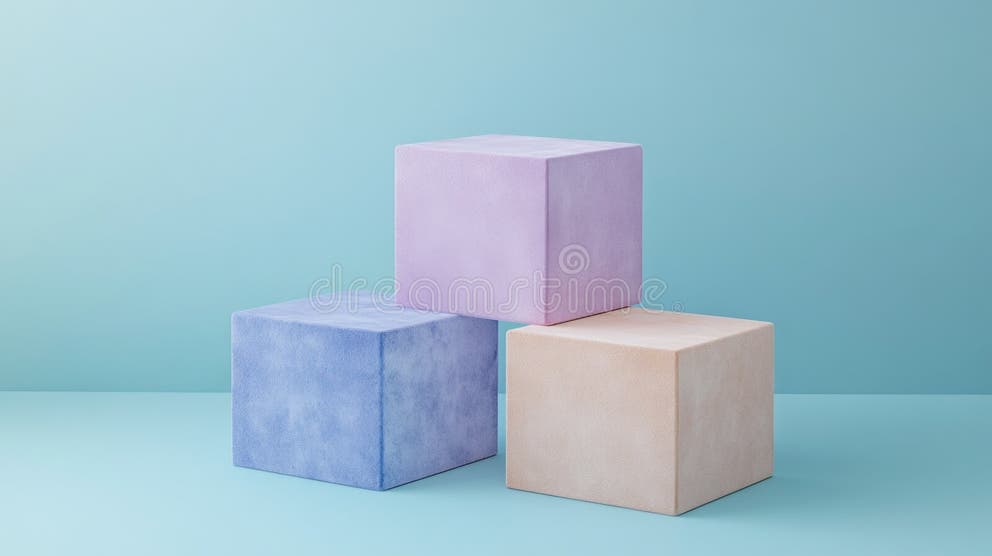Vibrant Stackable Cube Coasters Stock Image - Image of light, coasters ...