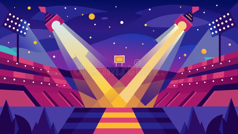 The Vibrant Stadium Lights Illuminated the Intense Competition between ...