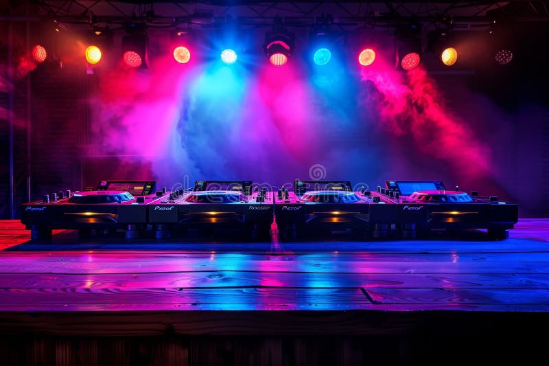 A Vibrant Stage Adorned with Various Lights, Creating a Captivating ...