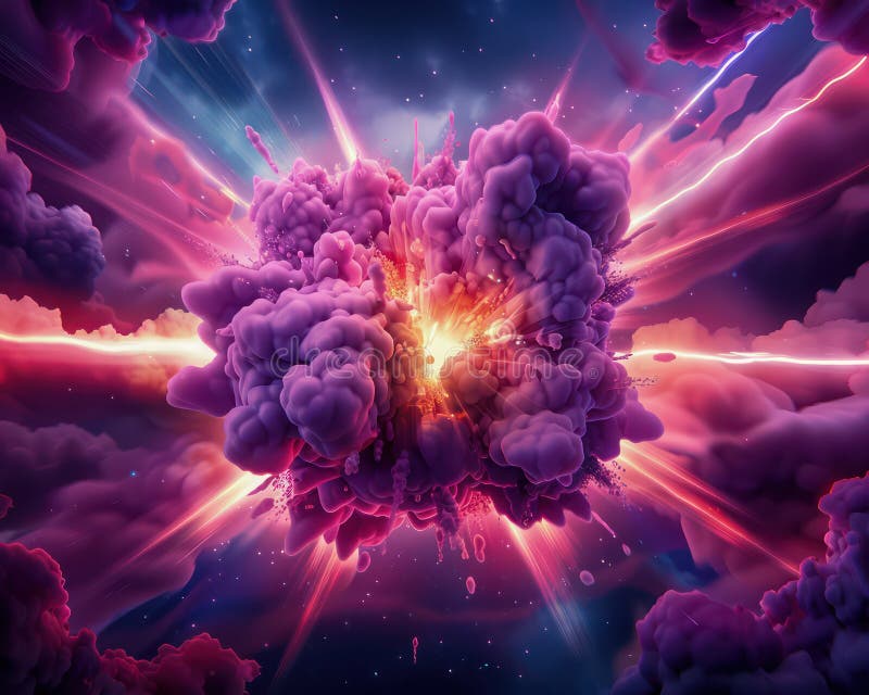 Vibrant Stage Light Explosion with Rockstar Performing on Stage, Epic ...